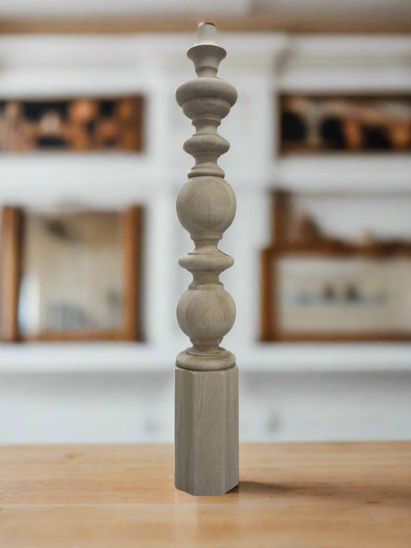 Classic Octogonal Newel Post - Wood Carved Shop