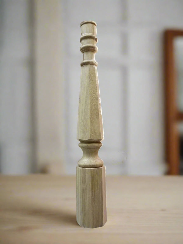Simple Greek Octagonal Newel Post. - Wood Carved Shop