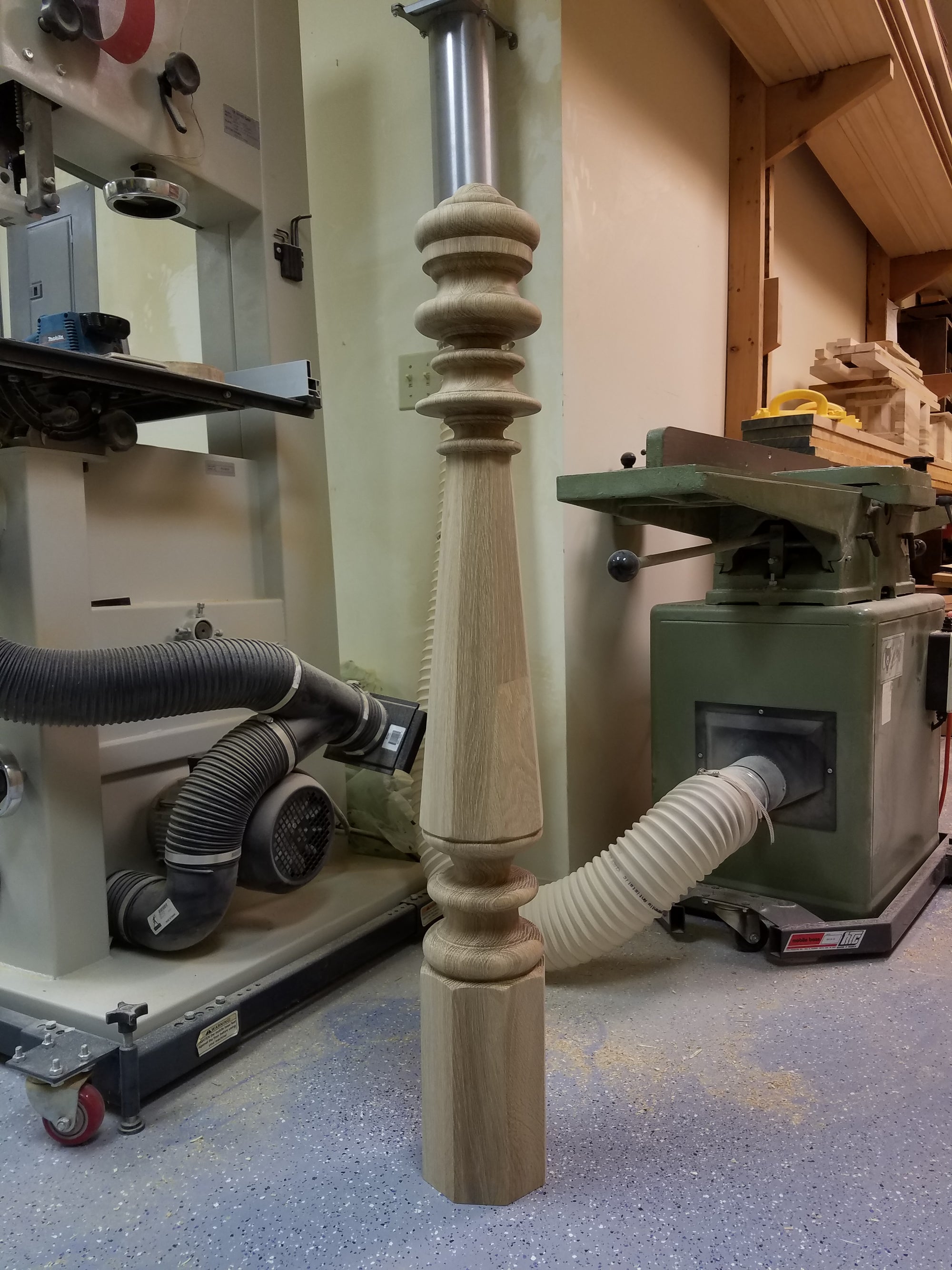 Custom Top Greek Octagonal Newel Post. - Wood Carved Shop