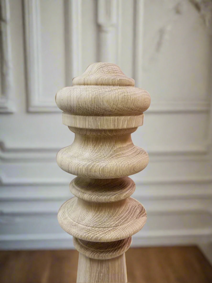 Custom Top Greek Octagonal Newel Post. - Wood Carved Shop