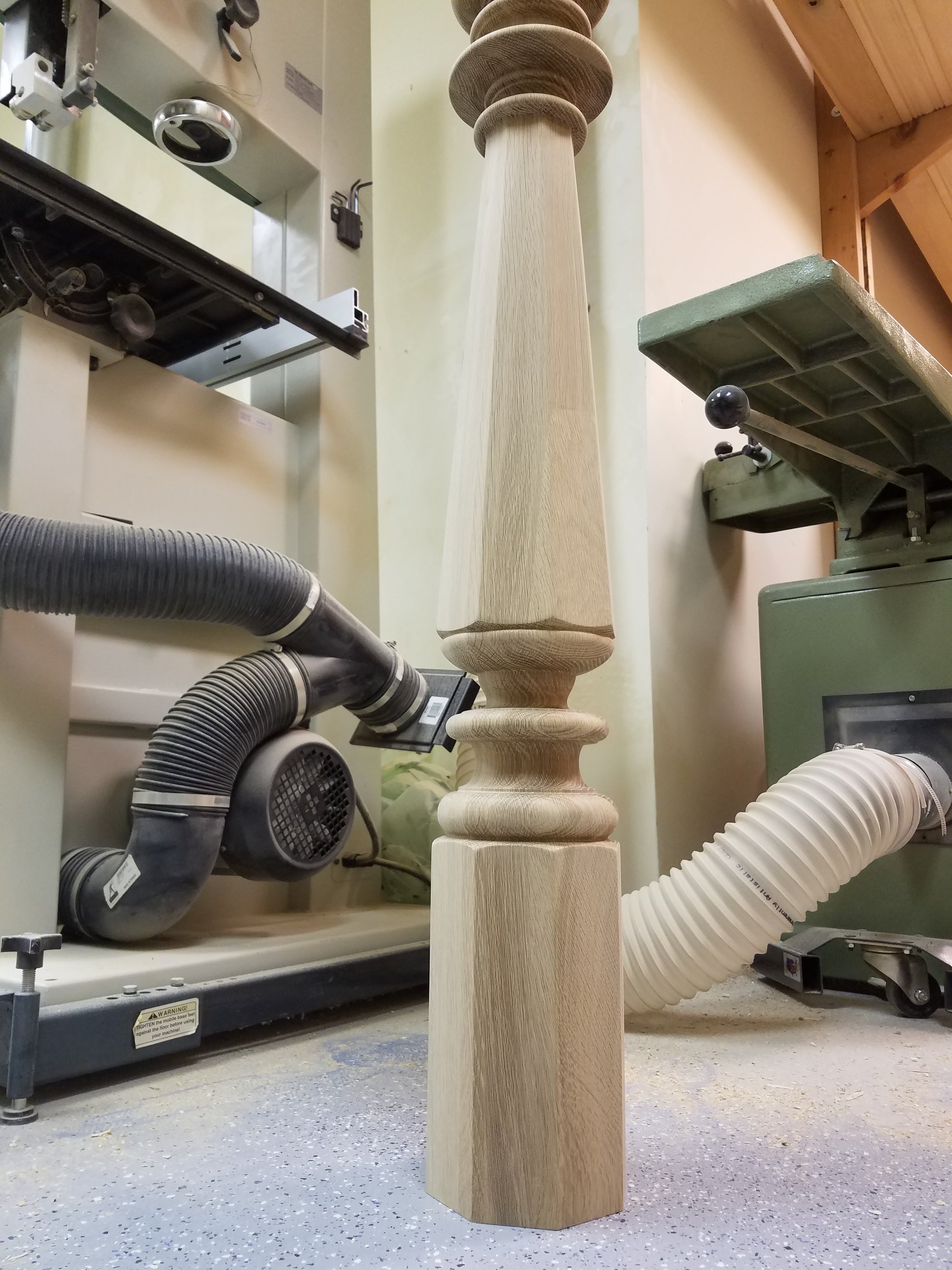 Custom Top Greek Octagonal Newel Post. - Wood Carved Shop