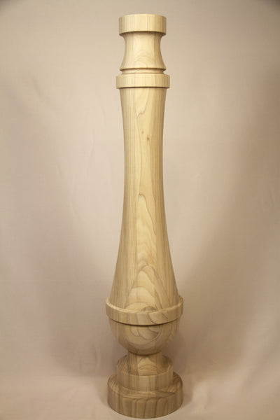 Round Classic Newel Post - Elegant and Timeless - Wood Carved Shop