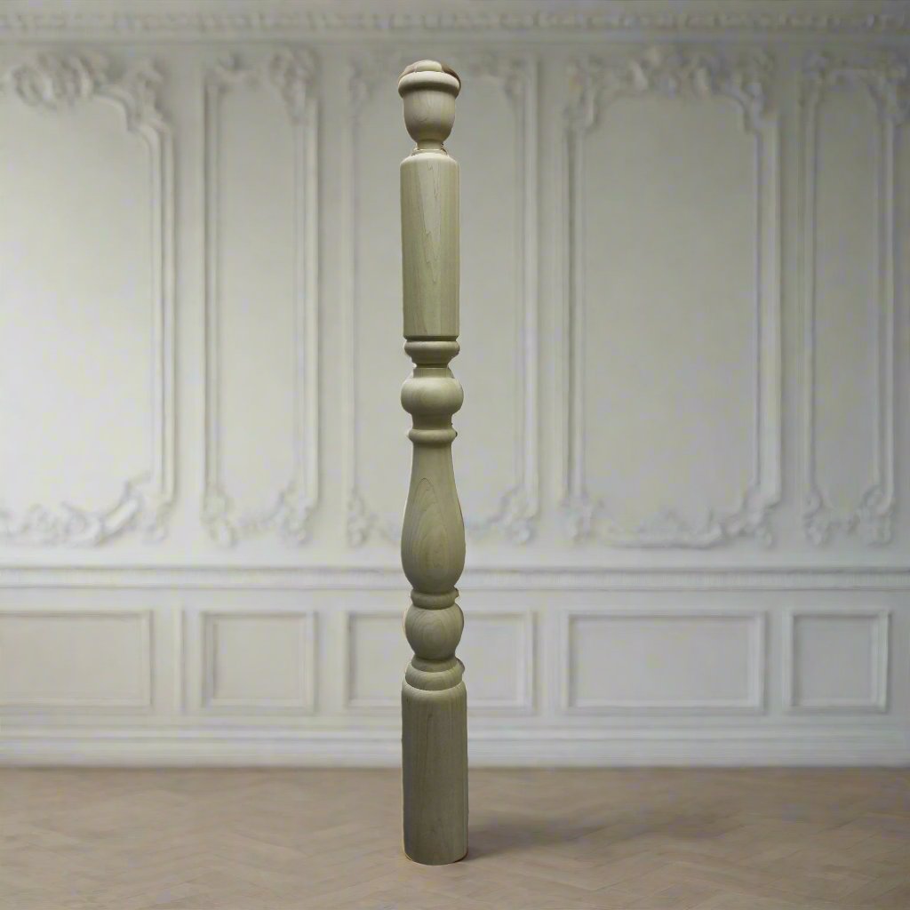 Customize Your Stairs with a Round Newel Post - Wood Carved Shop