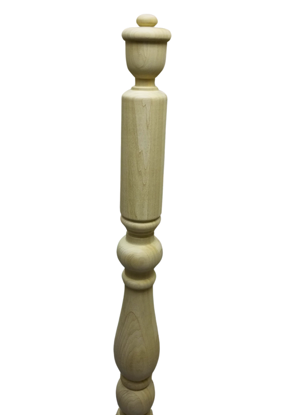 Simple Round Newel Posts for Stairs - Wood Carved Shop