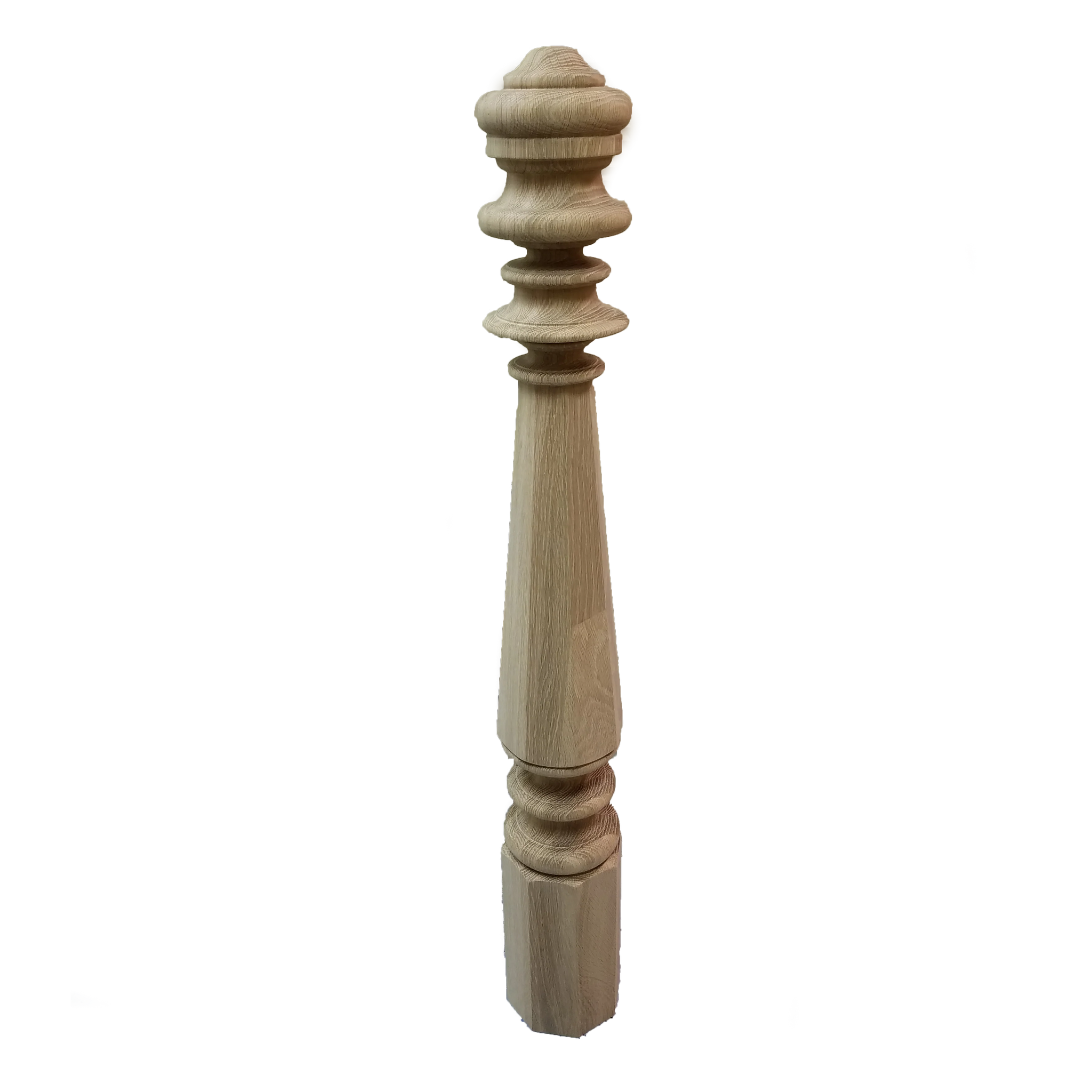 Custom Top Greek Octagonal Newel Post. - Wood Carved Shop